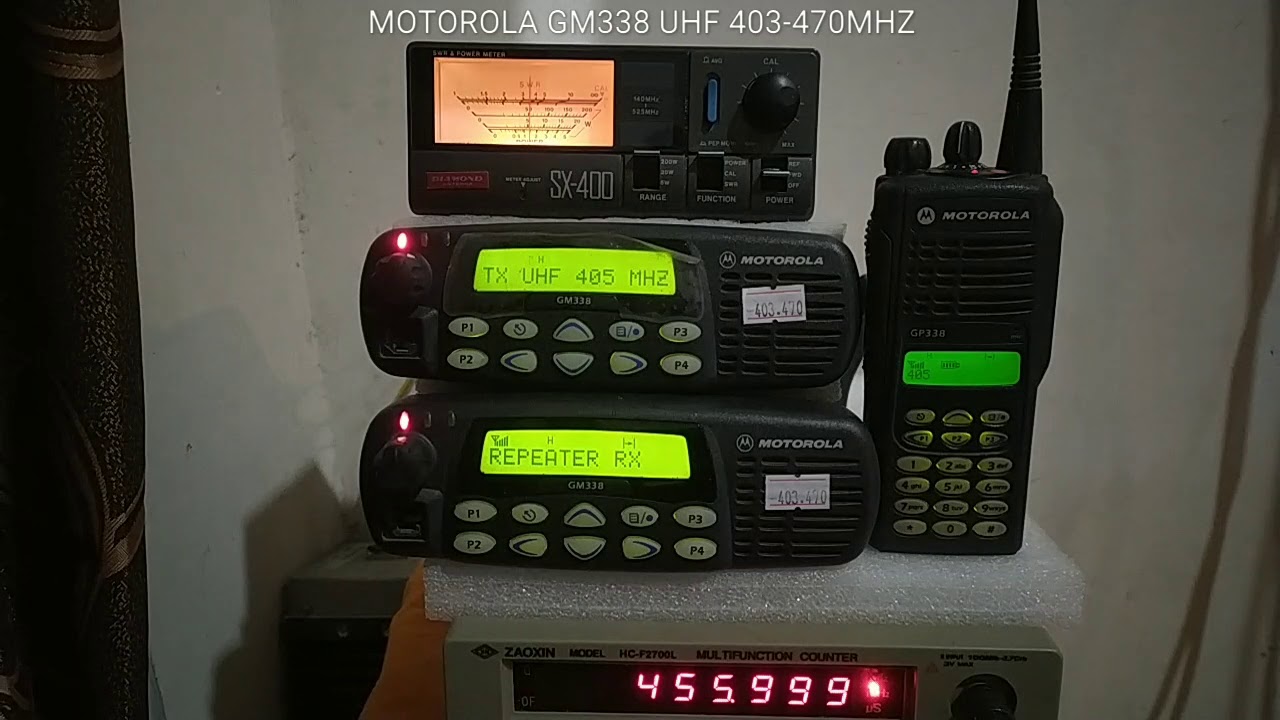 REPEATER MOTOROLA GM338 UHF 403-470MHZ - YouTube