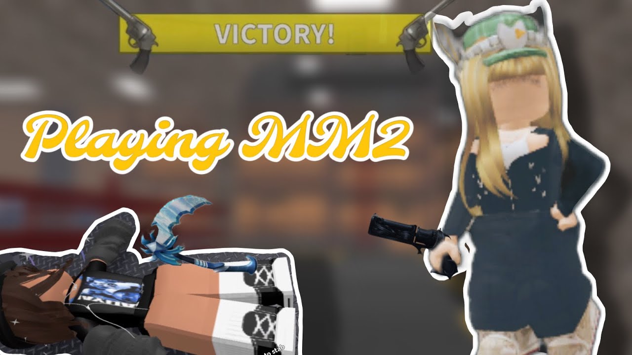 Playing MM2 *I got HERO and SHERIFF victories?!* By Pink 💕 - YouTube