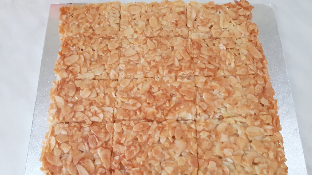 Almond Bars || Sliced Almond Bars || Crunchy Buttery Bars Recipe - YouTube