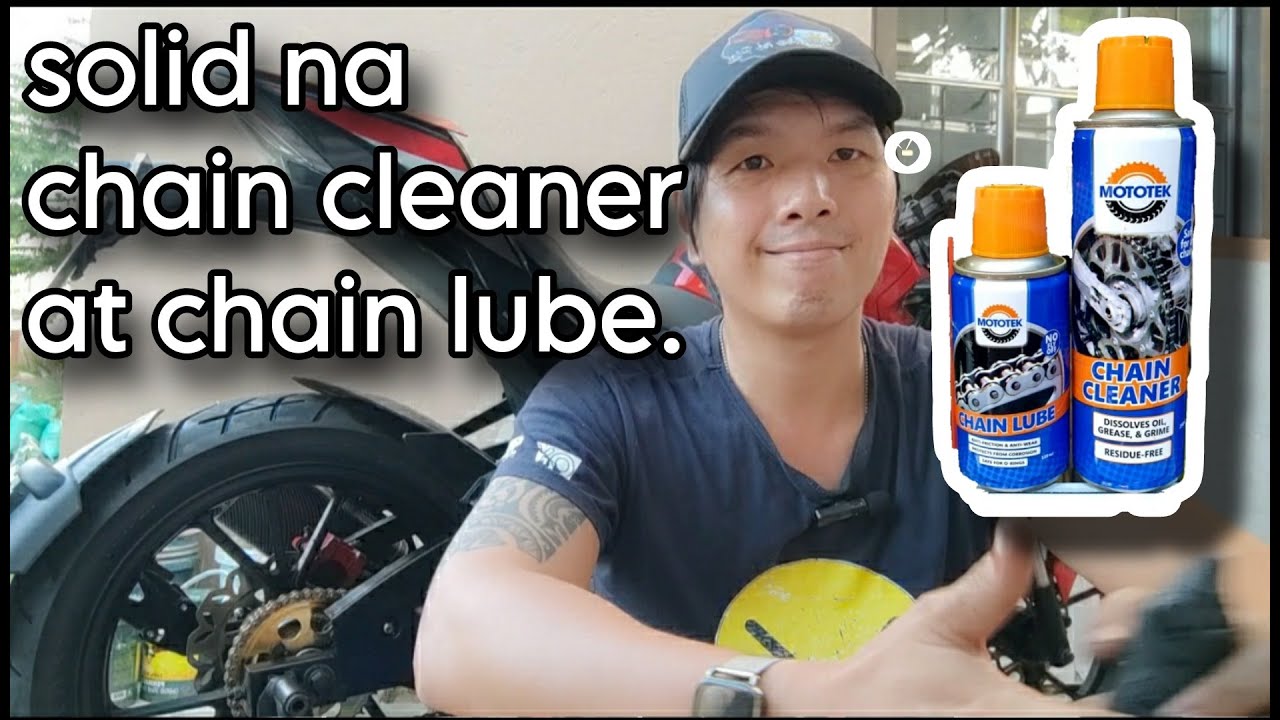 chain maintenance gamit ang mototek chain cleaner and lube! - YouTube