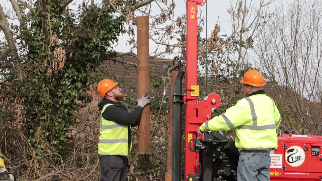 Cobra D500 Mini Piling Drophammer Rig - YouTube