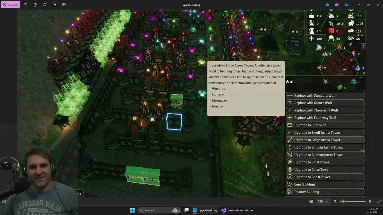 Walls upgrade to Towers - part 2 | Live coding a Tower Defense game in Unreal Engine 5.4 - YouTube