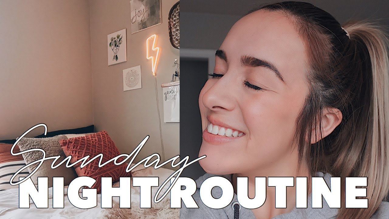 SUNDAY NIGHT ROUTINE | skincare routine + prepping for the week - YouTube