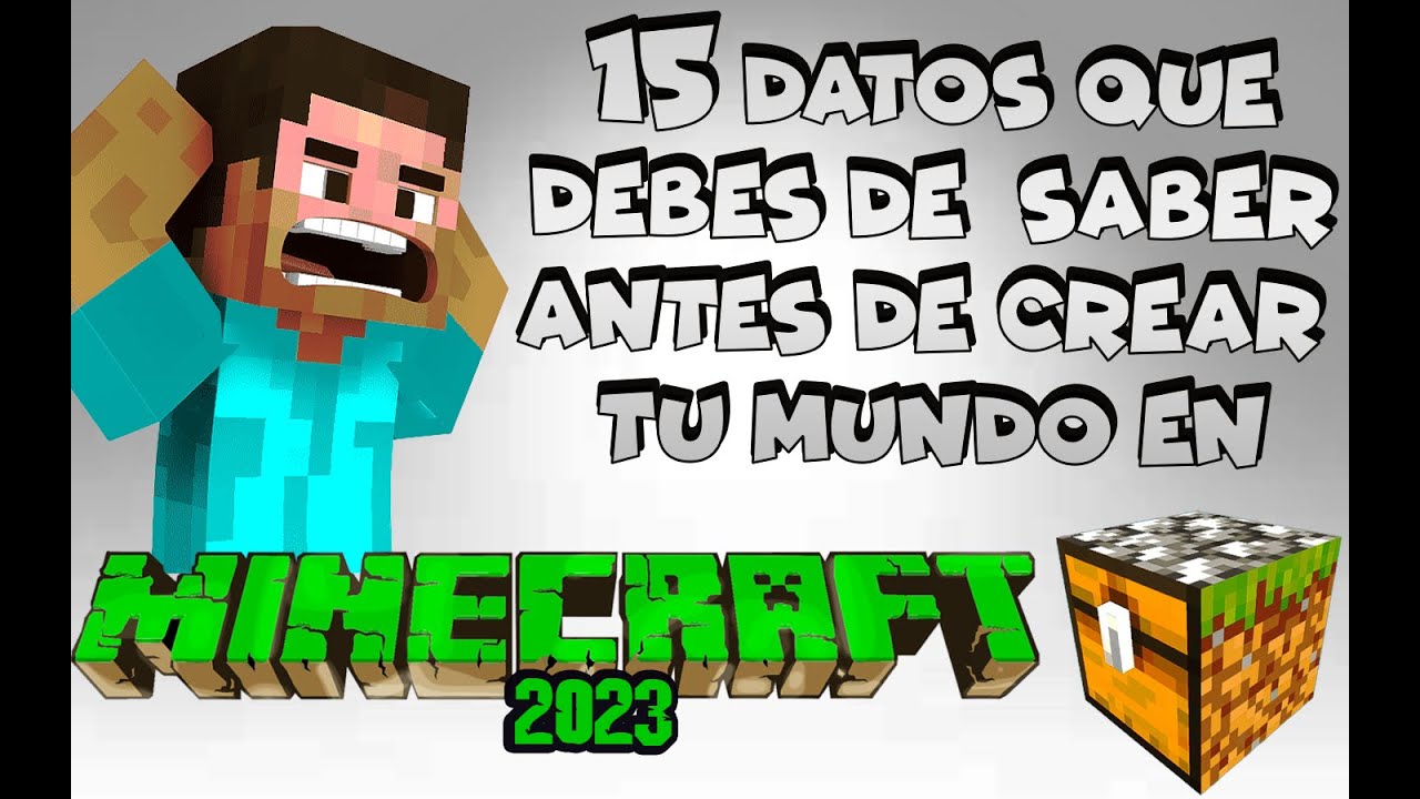 Minecraft - COSAS QUE DEBES DE SABER antes de CREAR TU MUNDO 1.19 # ...