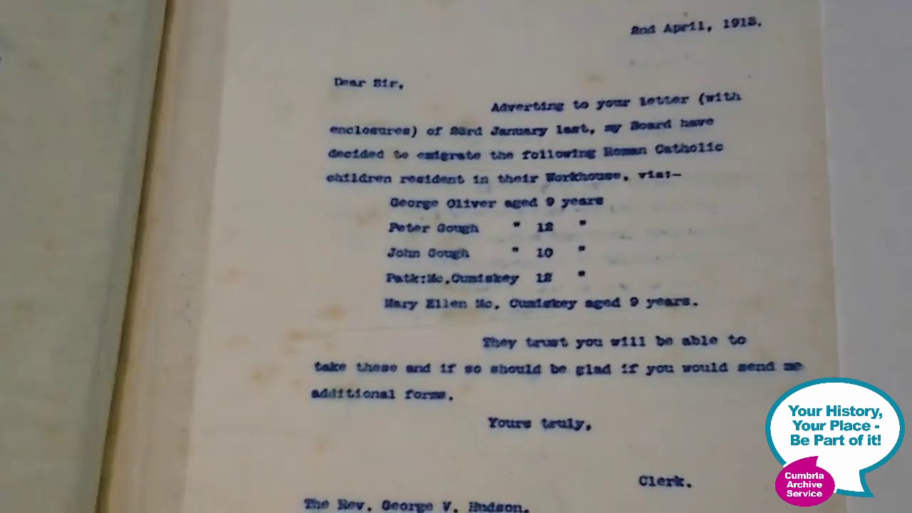 Workhouse Letters | Cumbria Archives History Day - YouTube