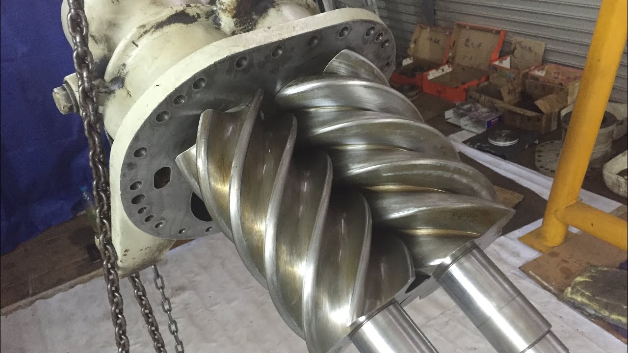 MoonTech screw compressor overhaul instruction - YouTube
