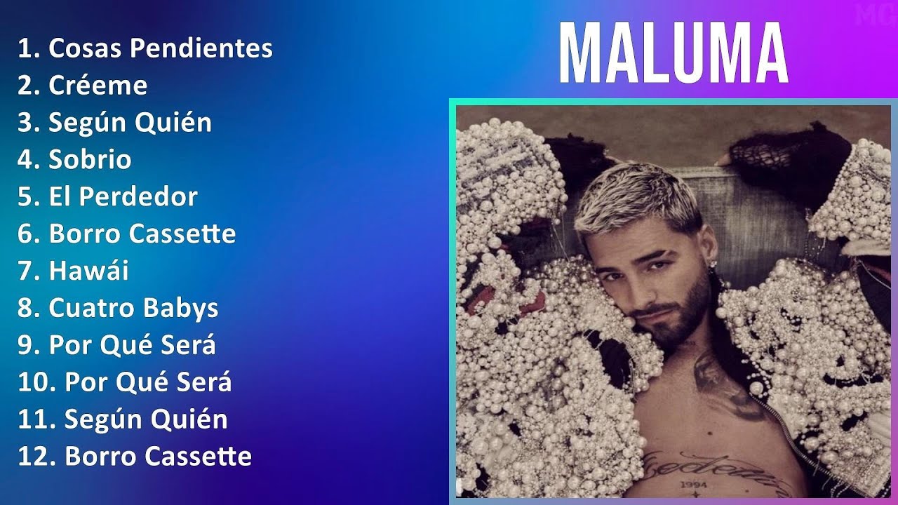 Maluma 2024 MIX Nuevas Canciones - Cosas Pendientes, Créeme, Según ...