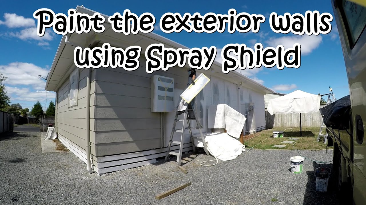 Paint the exterior walls using Spray Shield - YouTube
