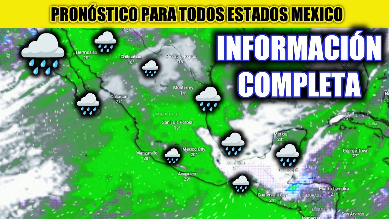 All States Weather Forecast for Mexico 12 February 2023 - YouTube
