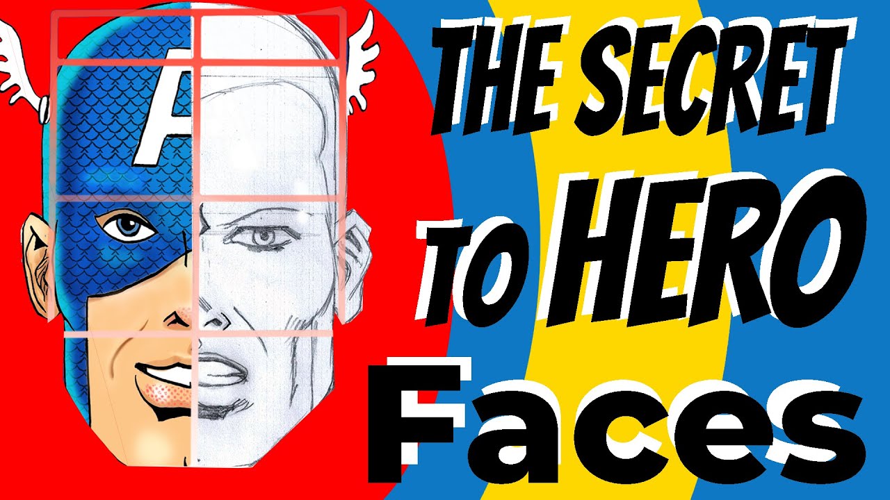 How to Draw a Heroic Face - Step By Step- (Captain America Tutorial ...