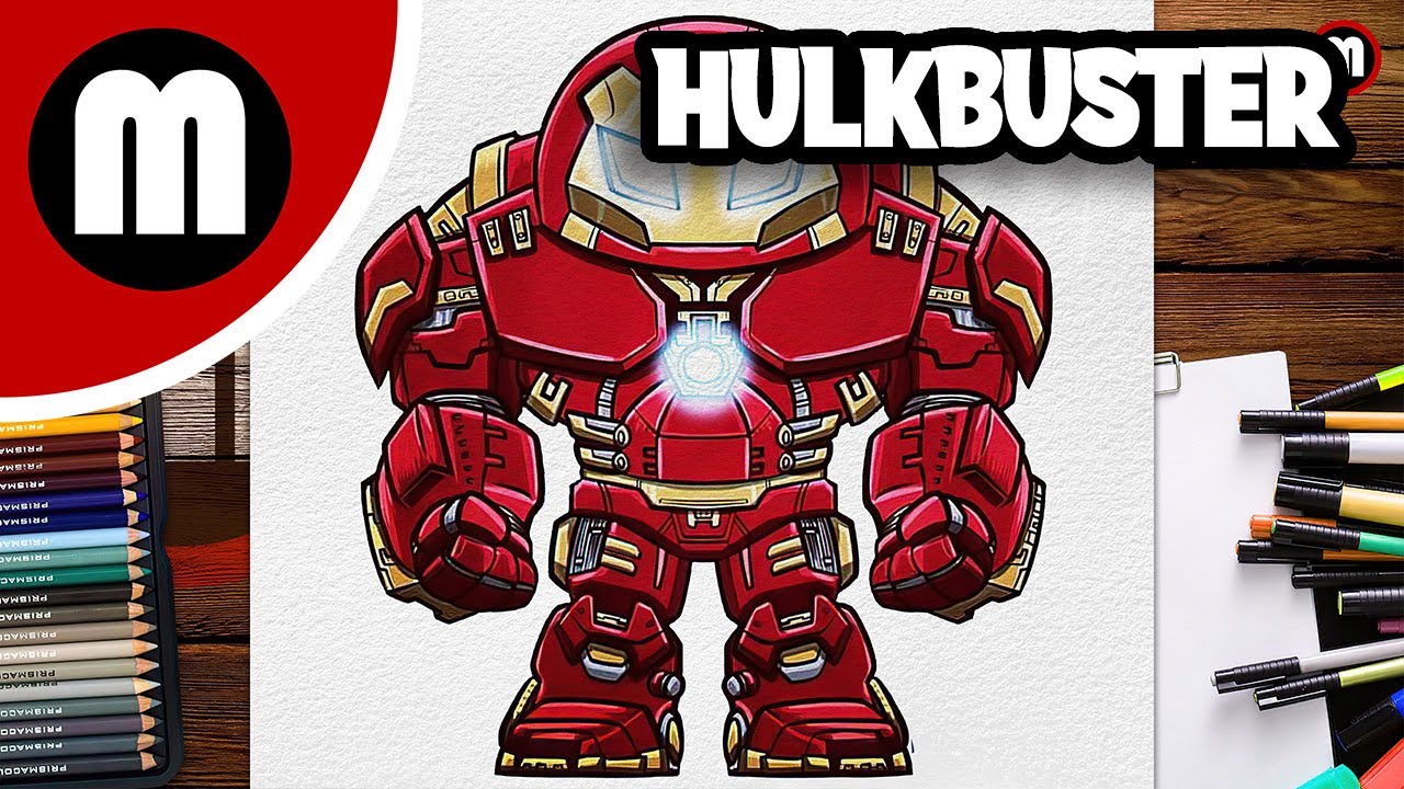 Vẽ Bộ Giáp HulkBuster (HulkBuster Iron Man) | How to Draw HulkBuster ...