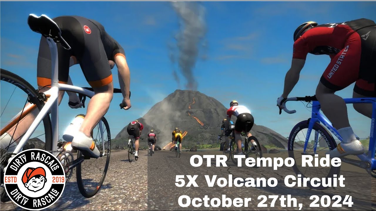 Zwift OTR Tempo Ride - October 27 2024 - 5X Volcano Circuit - 4K - YouTube