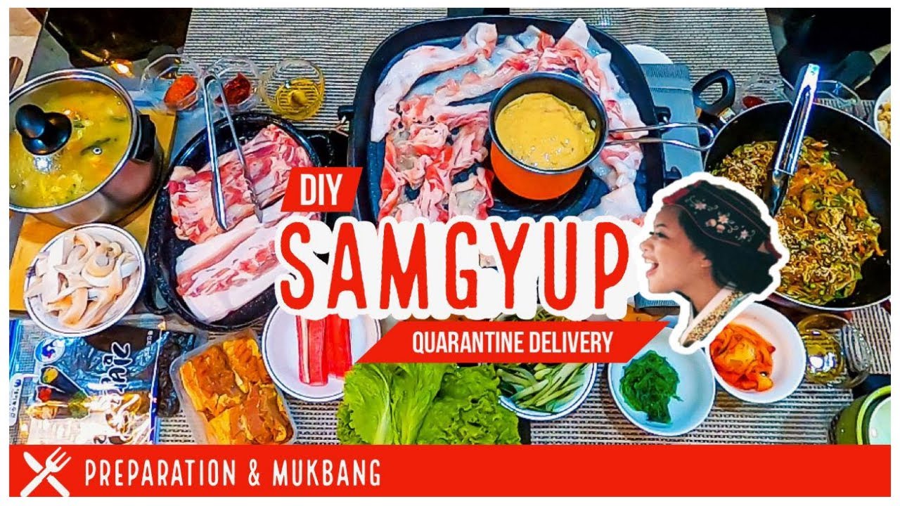 How to DIY #SAMGYUP at HOME (Quarantine Delivery-Korean BBQ) Japchae ...