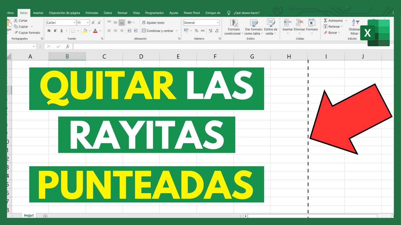 🔴Cómo QUITAR o ELIMINAR las LÍNEAS DE PUNTOS que SALEN en Excel 😱 ...