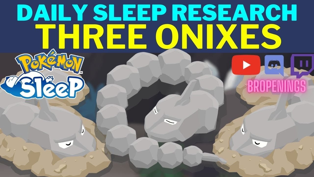 Daily Sleep Research: Three Onix #pokemonsleep - YouTube
