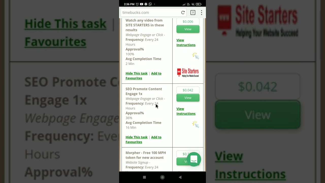 6-Timebucks Task: How to find most easy task and add to favourite - YouTube