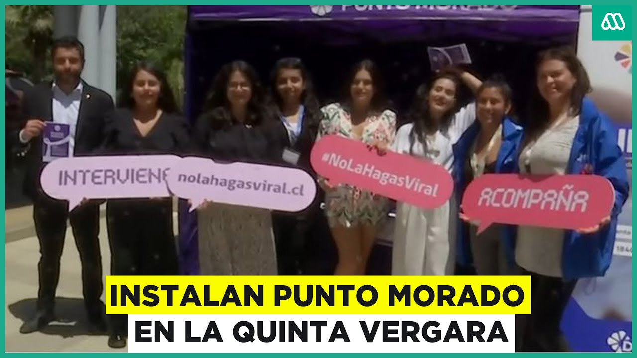 Instalan "punto morado" en la Quinta Vergara para denunciar violencia ...