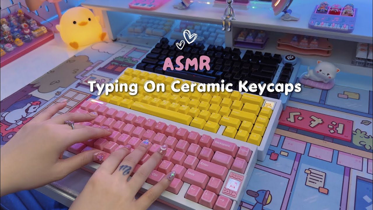 [Keyboard ASMR] 1 Hour Typing On Ceramic Keycaps - YouTube