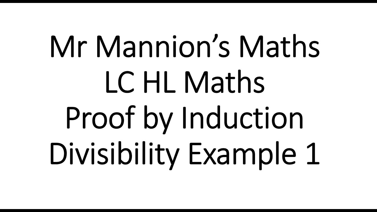 Proof by Induction Divisibility Example 1 - YouTube