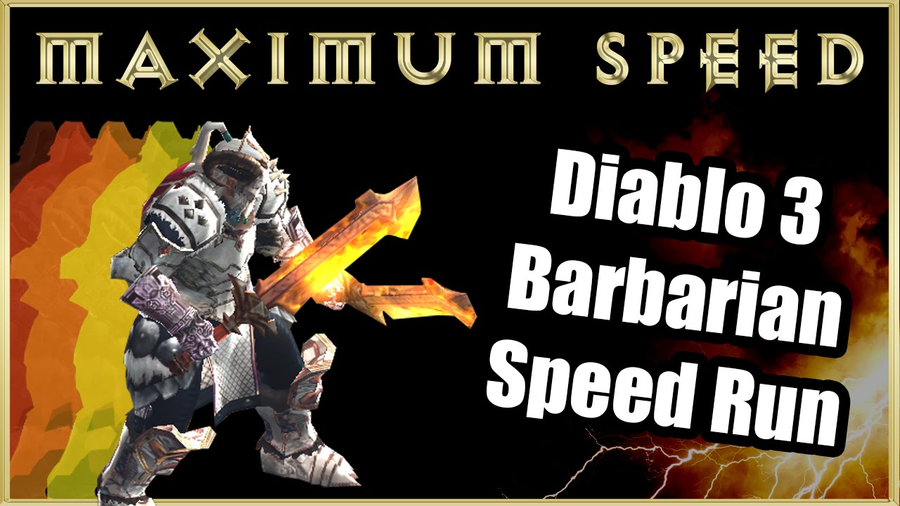 Diablo 3 Barbarian Speed Run (T6 under 2 minutes) - YouTube