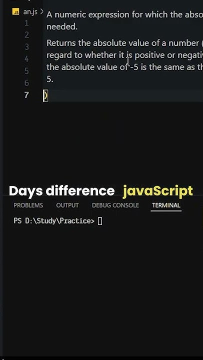 difference between 2 different dates | javascript - YouTube