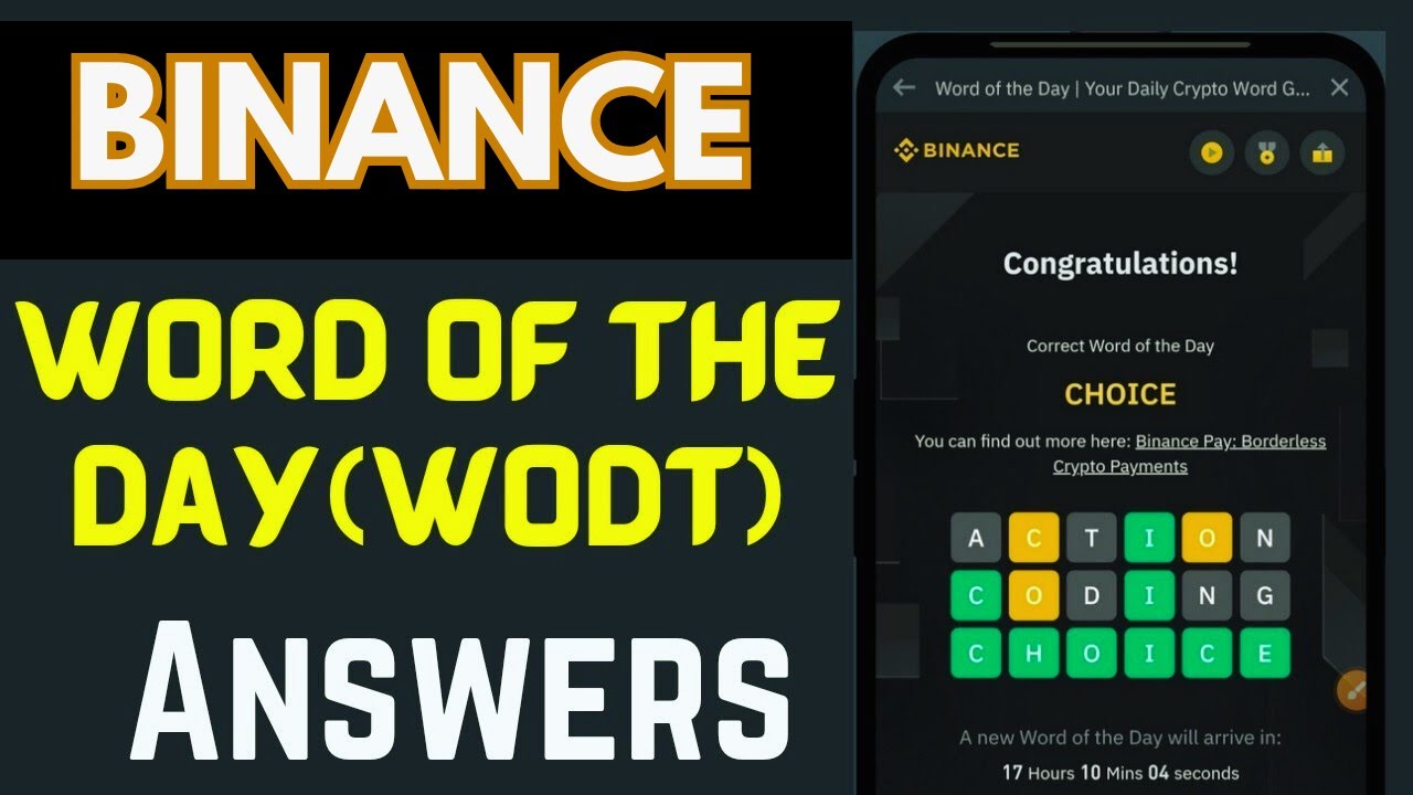 word of the day binance today | The Long Game Of Crypto Wotd Answers I ...