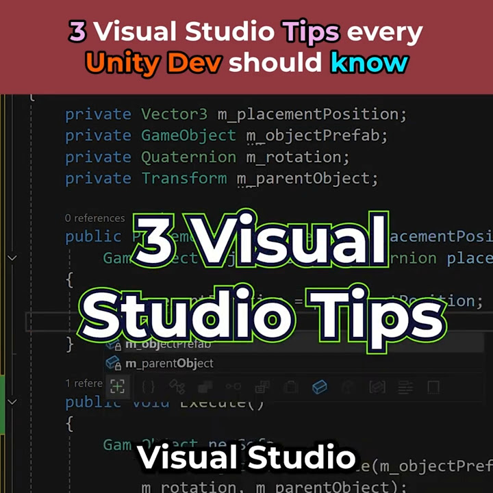 Visual Studio tips Every Unity Dev should know #unitytips - YouTube