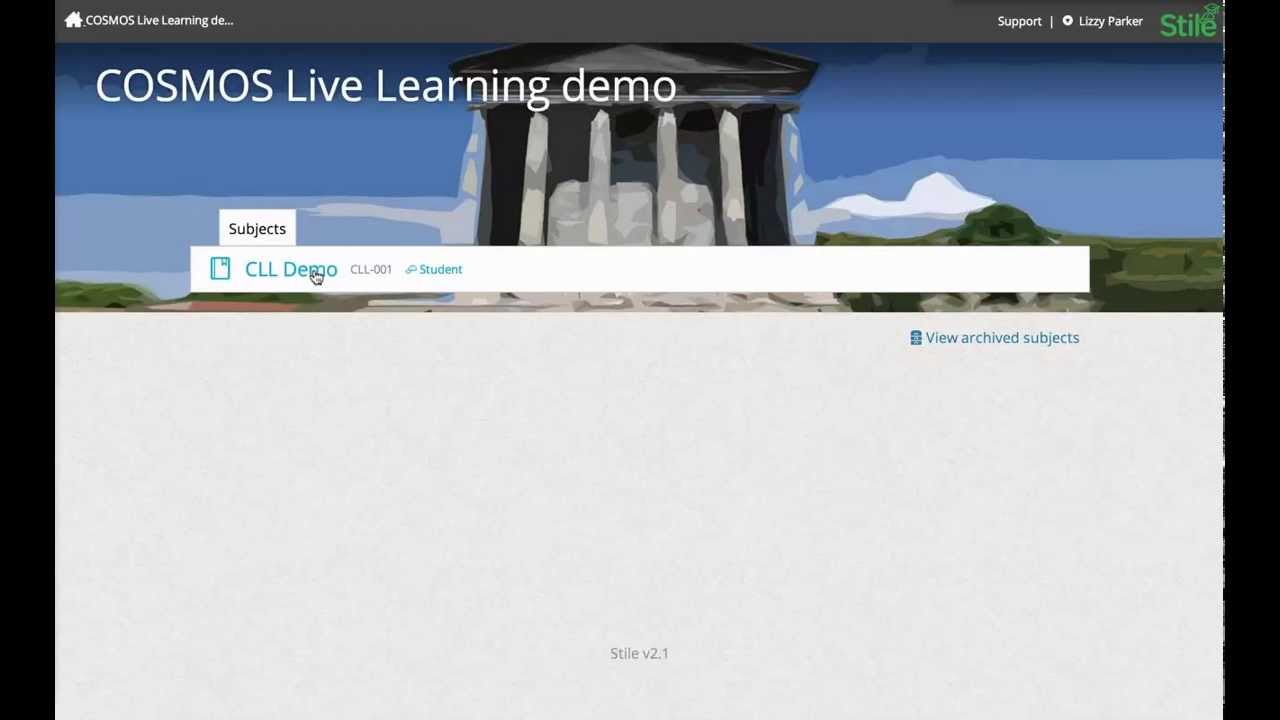 COSMOS Live Learning demo tutorial - YouTube