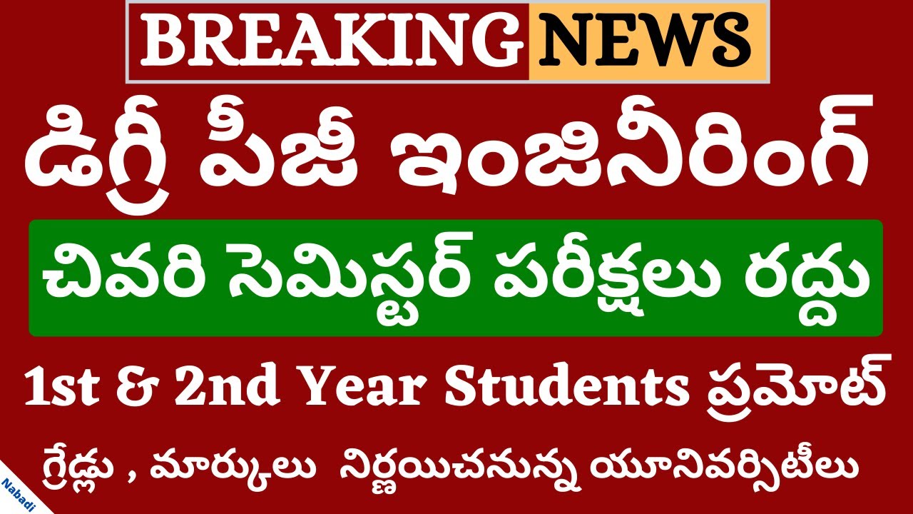 Degree Exams Cancelled 2020 | Degree Exams 2020 | Degree Exams Cancel ...