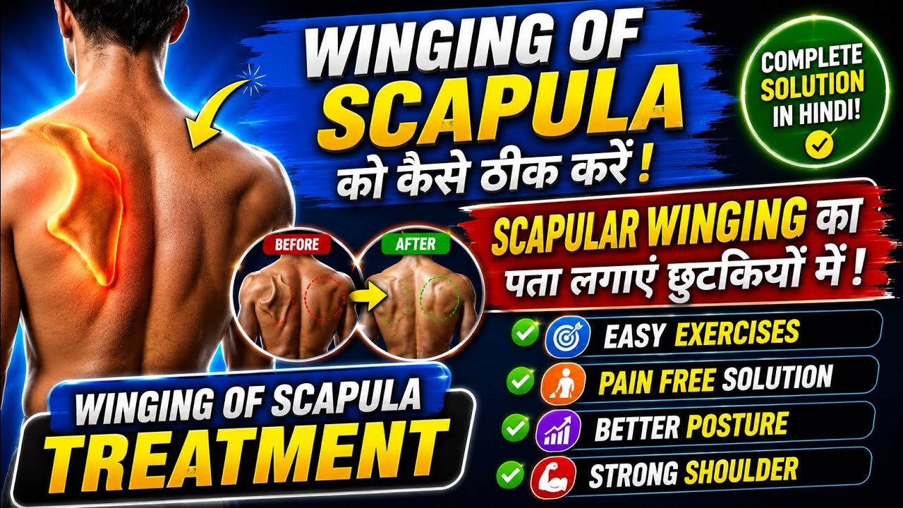 How to fix Winged Scapula | Winging of Scapula Treatment | winging of ...