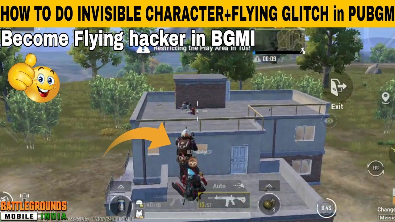 HOW TO DO INVISIBLE CHARACTER+FLYING GLITCH IN PUBGM(BGMI) || BGMI NEW ...