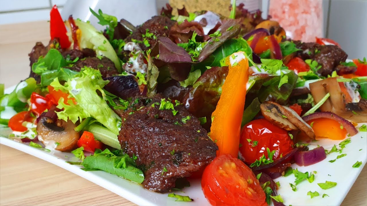 SPICY BEEF SALAD PAN GRILLED | Beef Salad Recipe - YouTube
