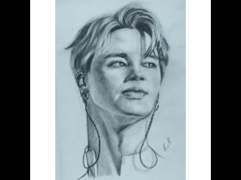 karakalem BTS jimin çizimi nasıl çizilir - how to draw bts jimin #btsjimin #howtodraw #bts