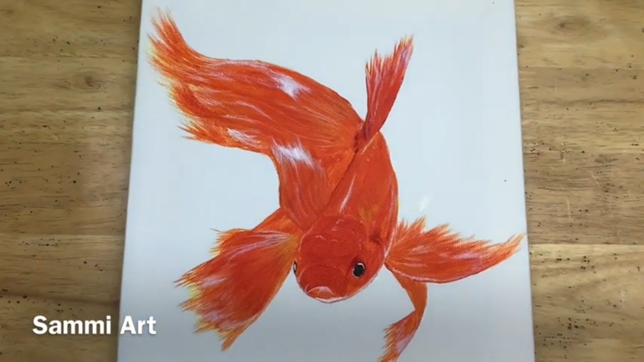 Daily challenge #168/ Fish/ Acrylic painting Step by step - YouTube