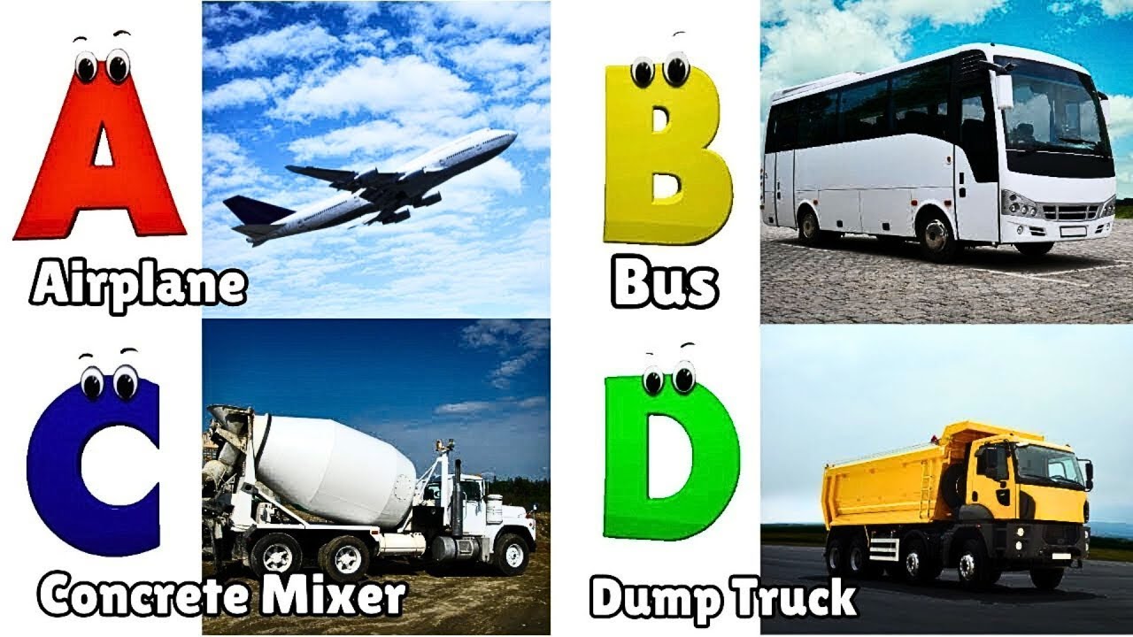Vehicles Alphabet Song for kids | Vehicle ABC Song | Phonics for Kids ...