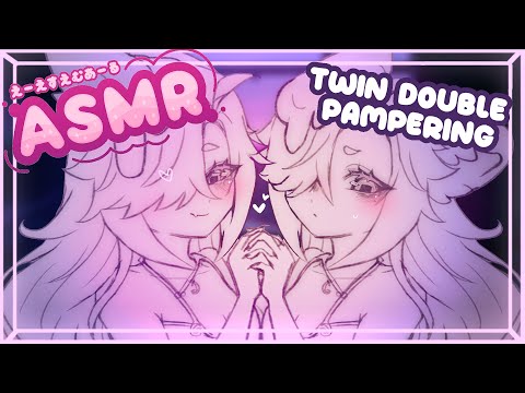 【ASMR】Twins pamper you together! Double care 💕
