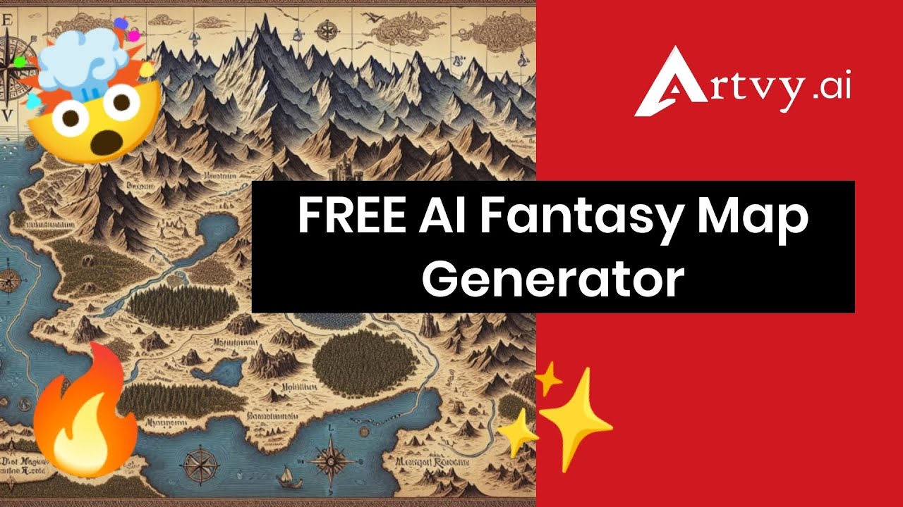 FREE AI Fantasy Map Generator - Deepart - Midjourney - Flux - YouTube