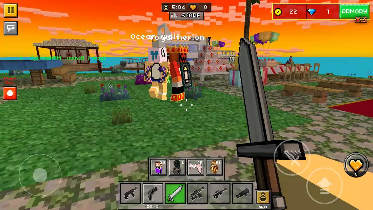 Pixel gun 3D how to get guns on sandbox - YouTube