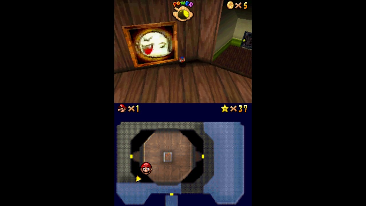 Super Mario 64 DS - Big Boo's Haunt Star 2 - Ride Big Boo's Merry Go ...