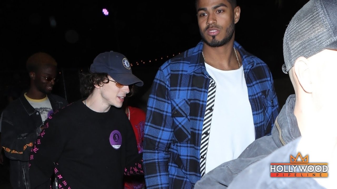 Timotheé Chalamet surrounded by bodyguards at Neon Carnival - YouTube