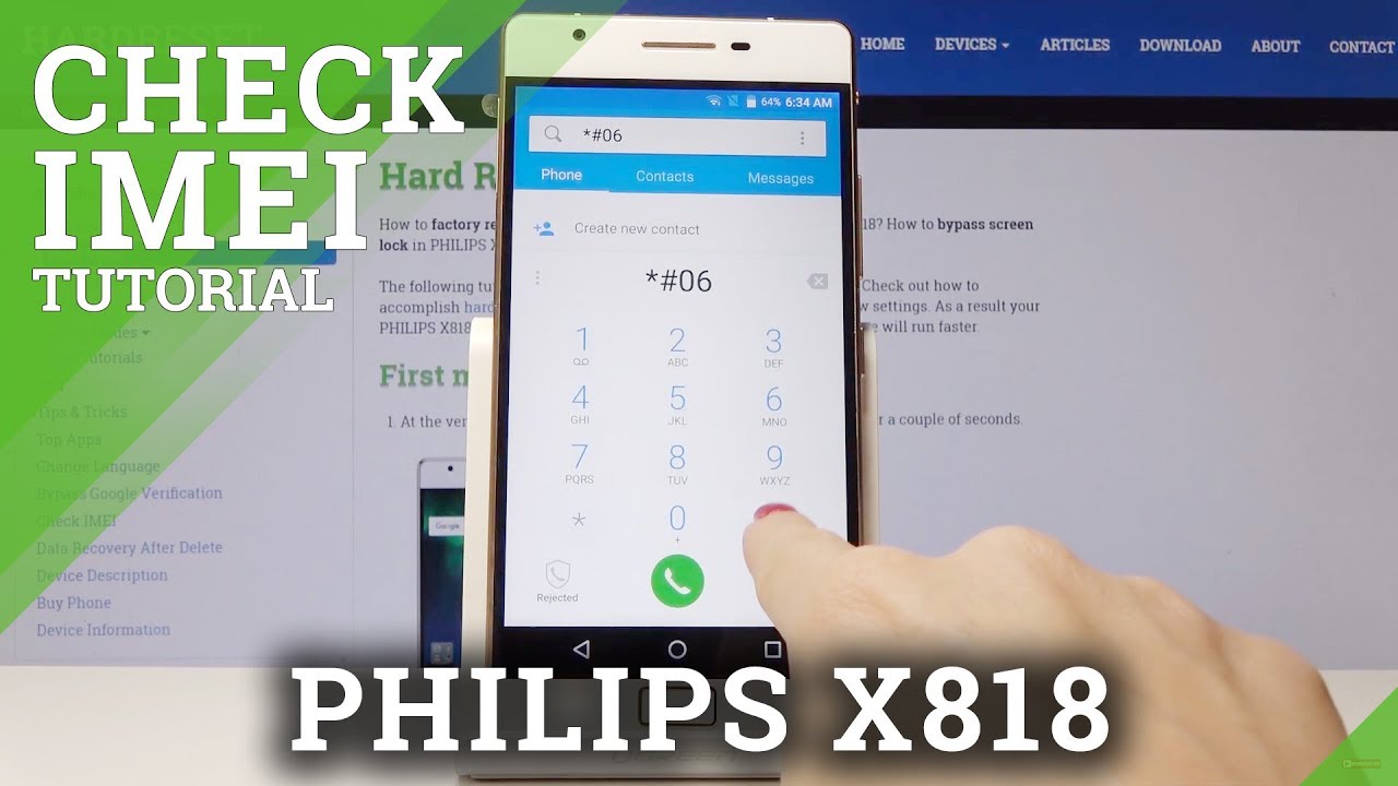 How to Locate IMEI & Serial Number in PHILIPS X818 - IMEI Status - YouTube