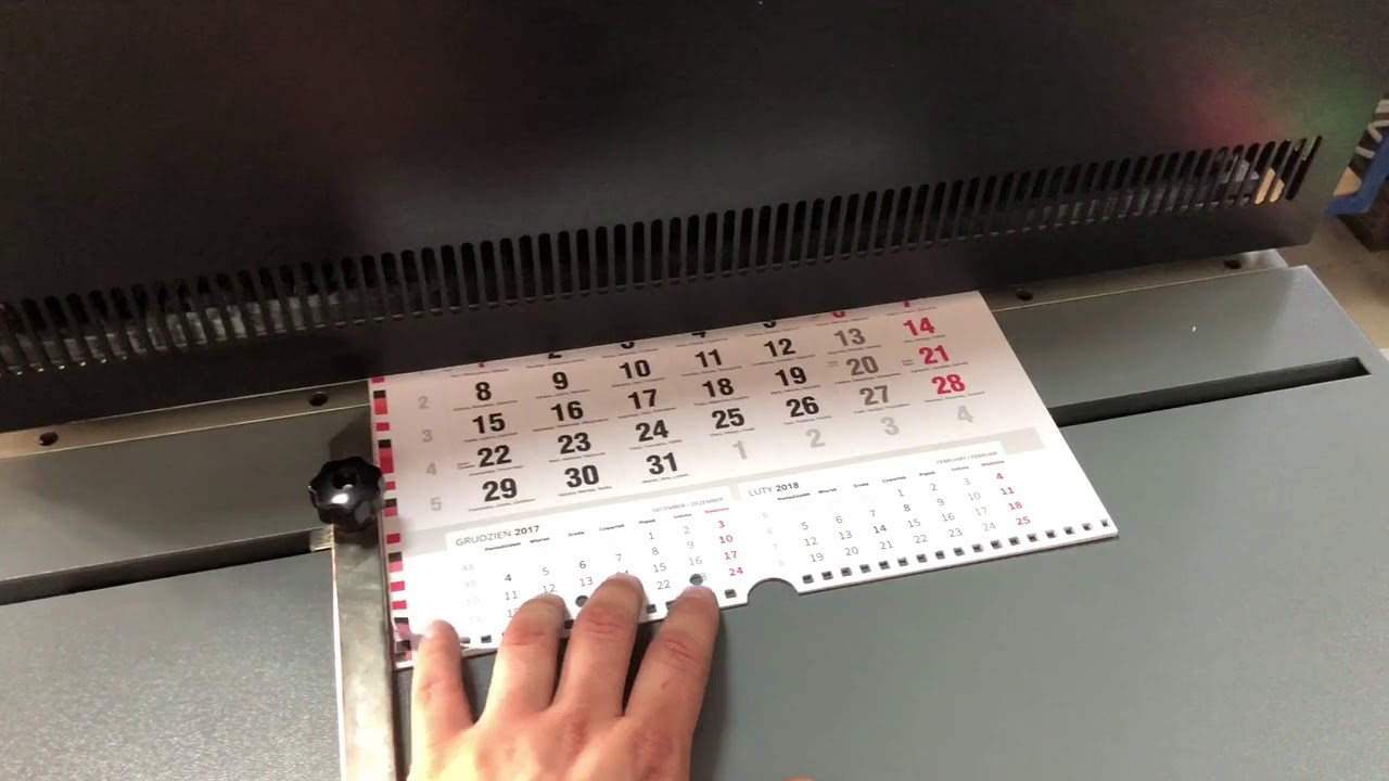 Perforator Punch Super 600 for calendars brochures etc - YouTube