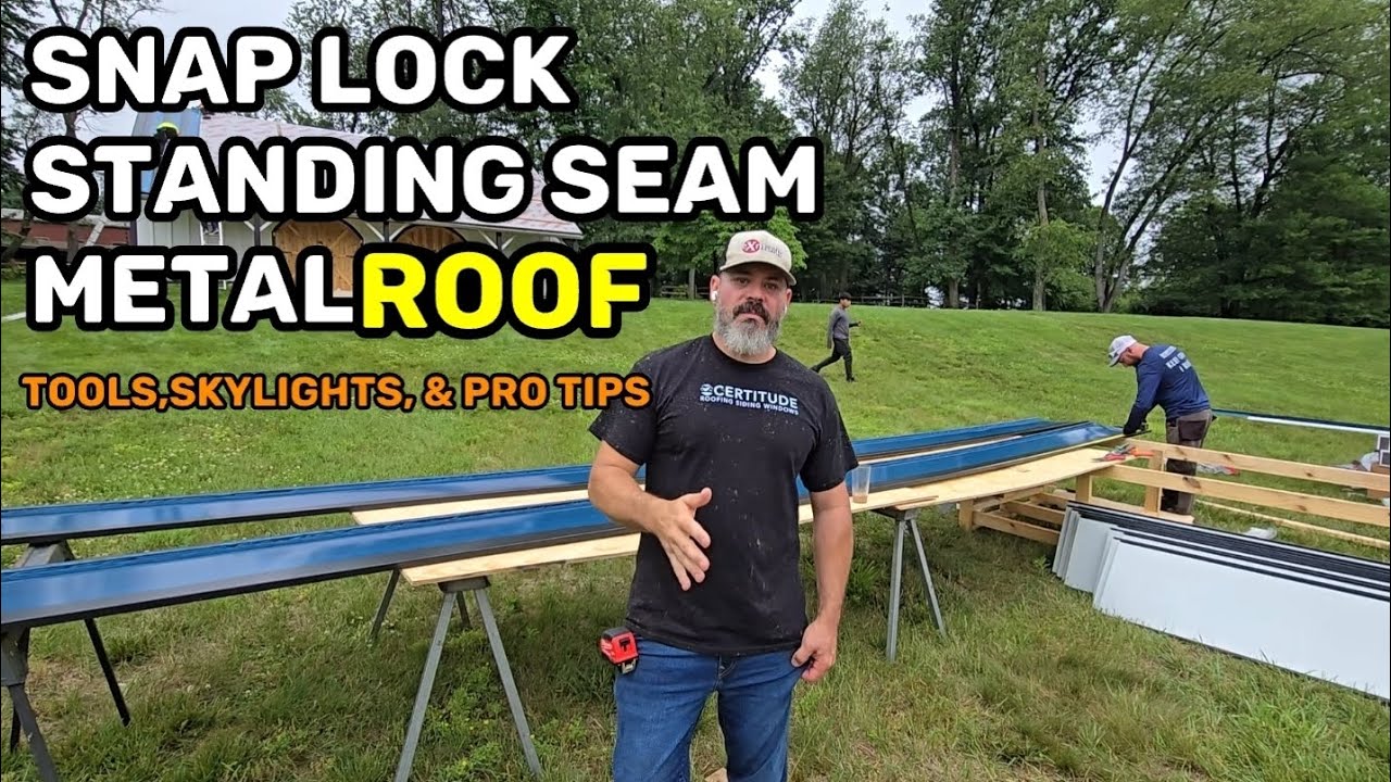 Snap Lock Standing Seam Metal Roof Install | Full Breakdown + Tools, Skylights, & Pro Tips - YouTube