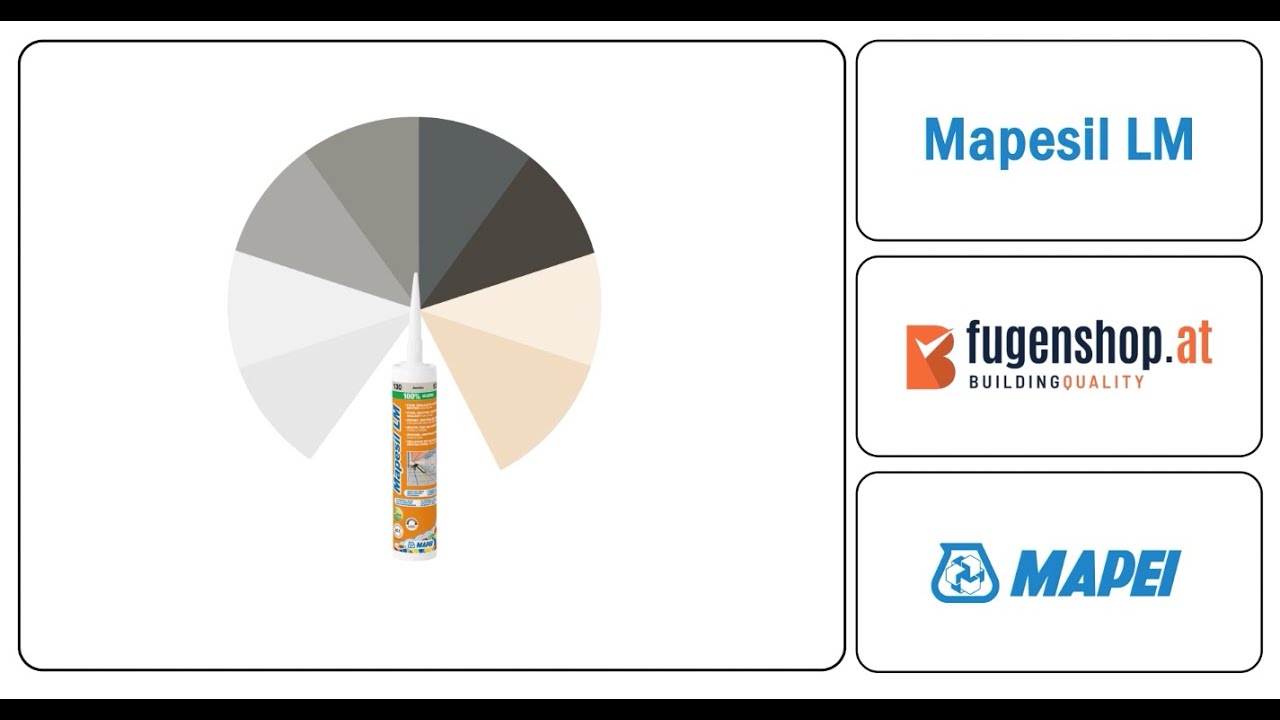 Mapei - Mapesil LM - neutraler Silikondichtstoff - Fugenshop.at - YouTube