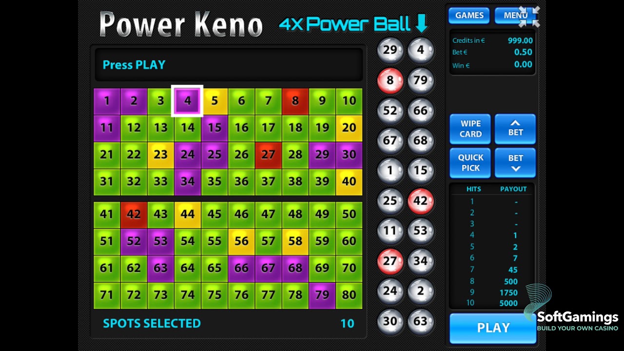 Tom Horn Gaming - Power Keno - Gameplay Demo - YouTube