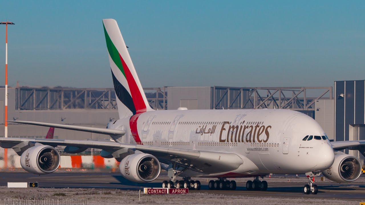 Relaxing Airbus A380 | Taxi And Brake Test | Hamburg Finkenwerder ...