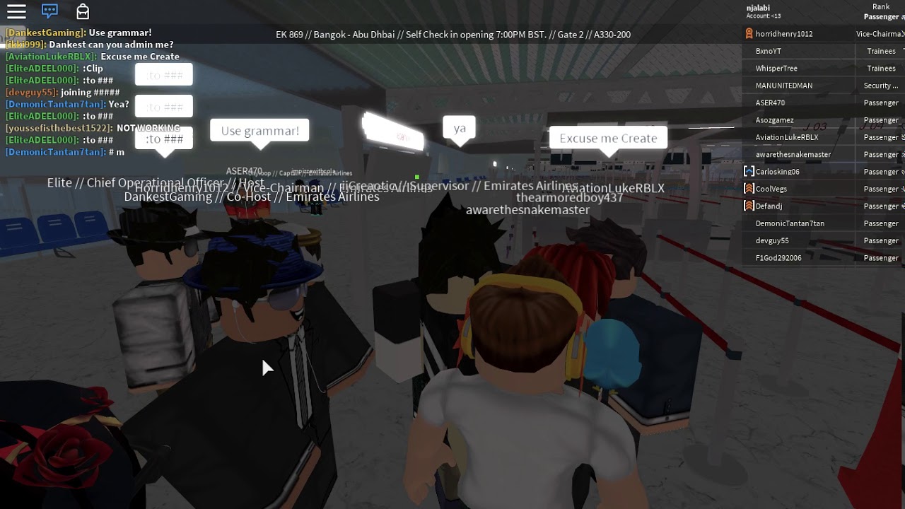 ROBLOX Emirates Economy Class Bangkok to Dubai Part 2 The flight - YouTube