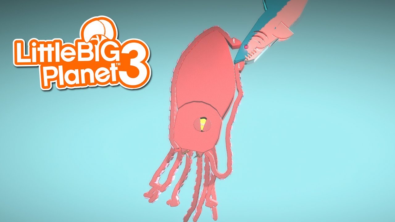 Flying Squid - Giant Squid vs. Great White Shark [LittleBigPlanet 3 ...