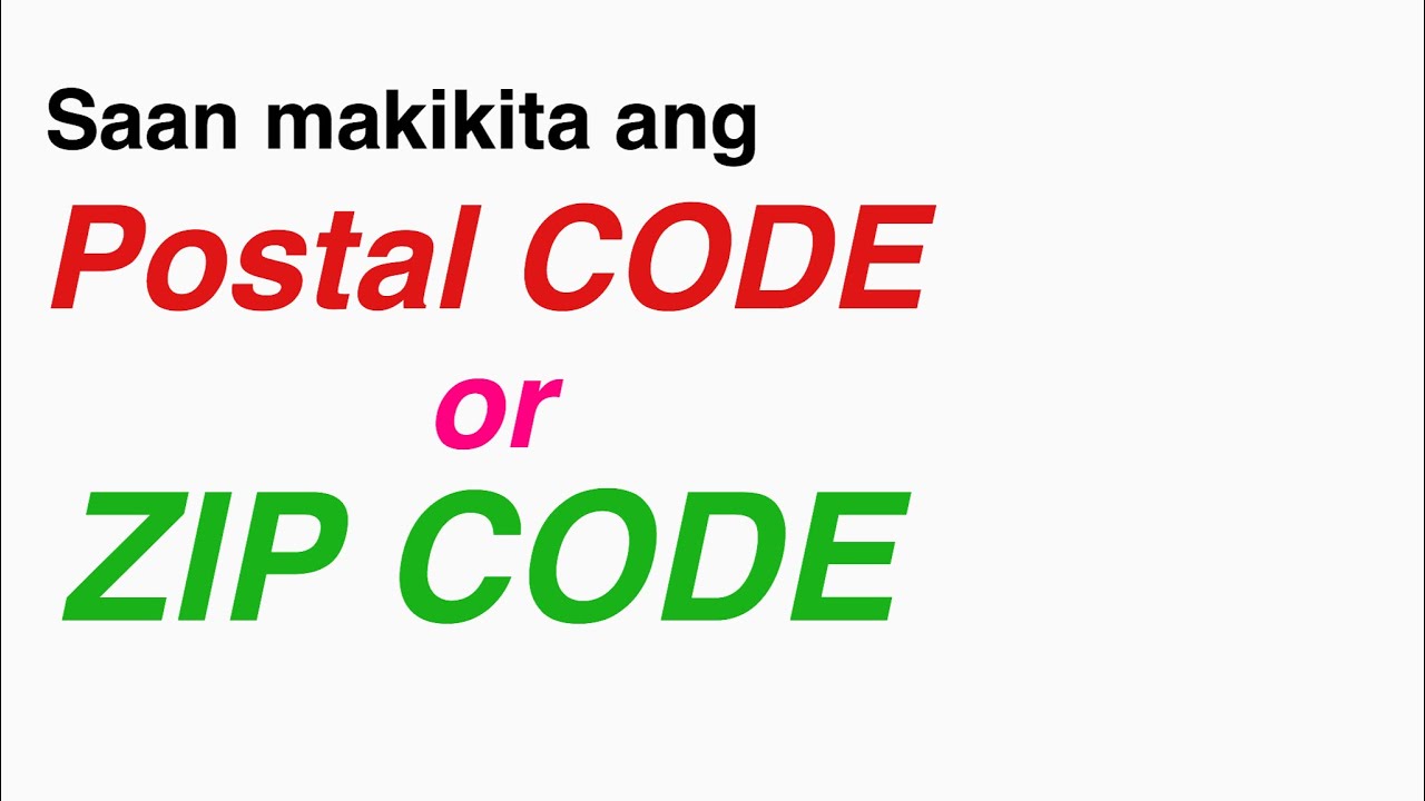 PAANO MALALAMAN ANG IYONG ZIP CODE/POSTAL CODE. Gamit ang iyong Mobile ...