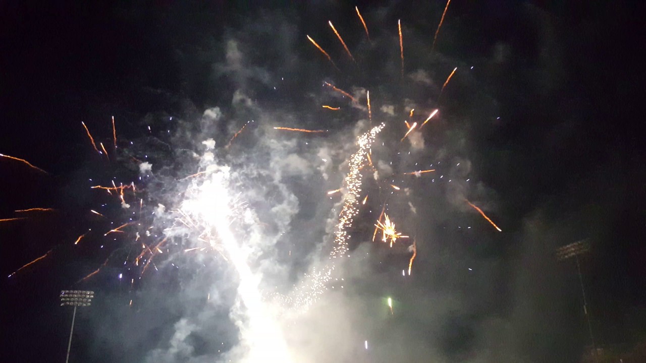 Hove Cricket, Central County Ground fireworks 4K - YouTube